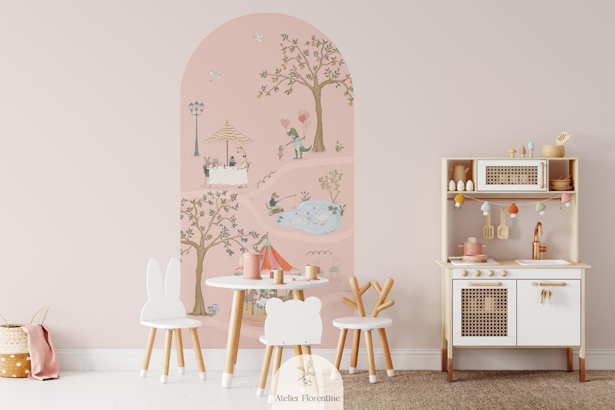 Wall Sticker - Animal Park Pink | Atelier Florentine
