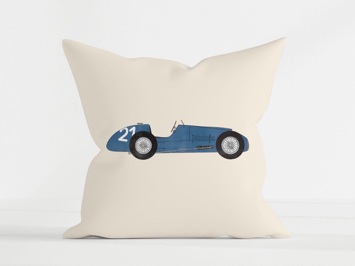 Cushion Race car blue | Atelier Florentine