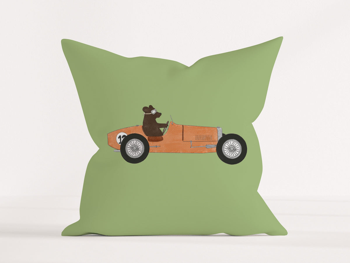 Cushion Racing bear | Atelier Florentine
